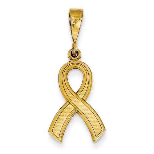 14k Gold Charm  Awareness Charm