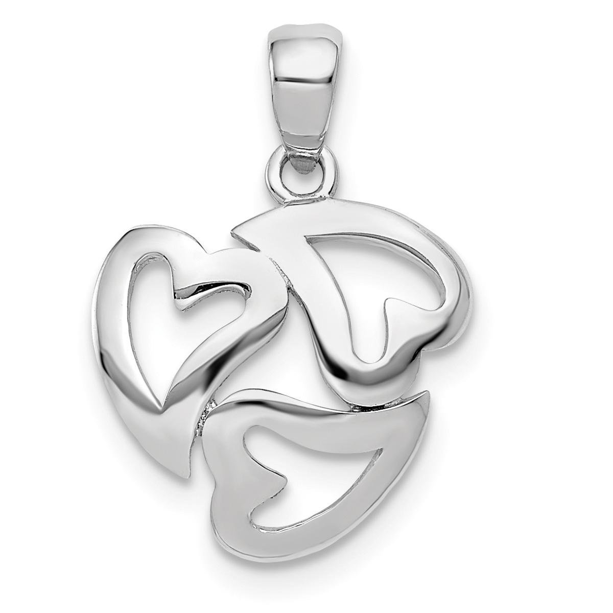 Click here for Gold Classics(tm) 14kt. Polished Cut-Out 3 Heart P... prices