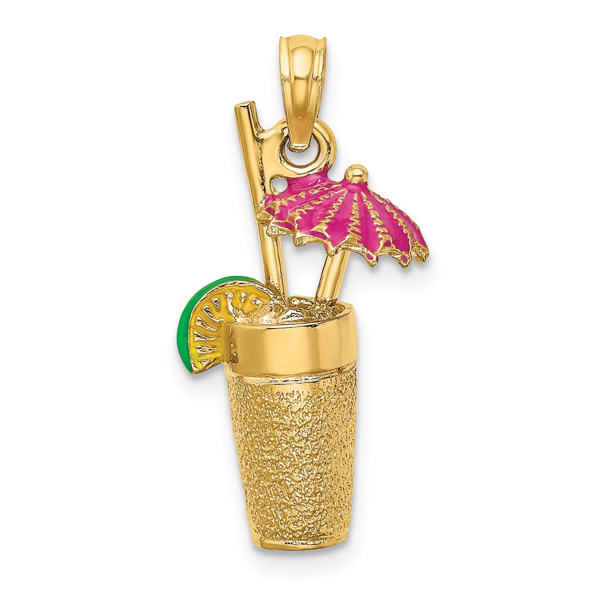 Click here for Unisex Gold Classics(tm) 14kt. Gold 3D Fuschia Coc... prices
