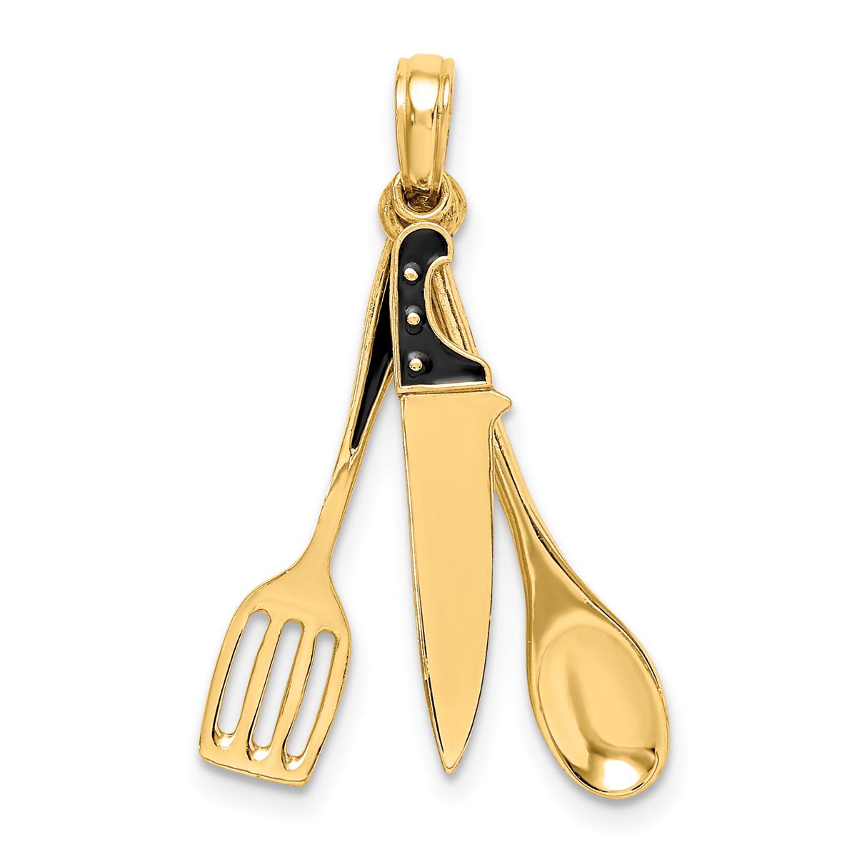 Click here for Unisex Gold Classics(tm) 14kt Gold 3D Knife Spoon... prices
