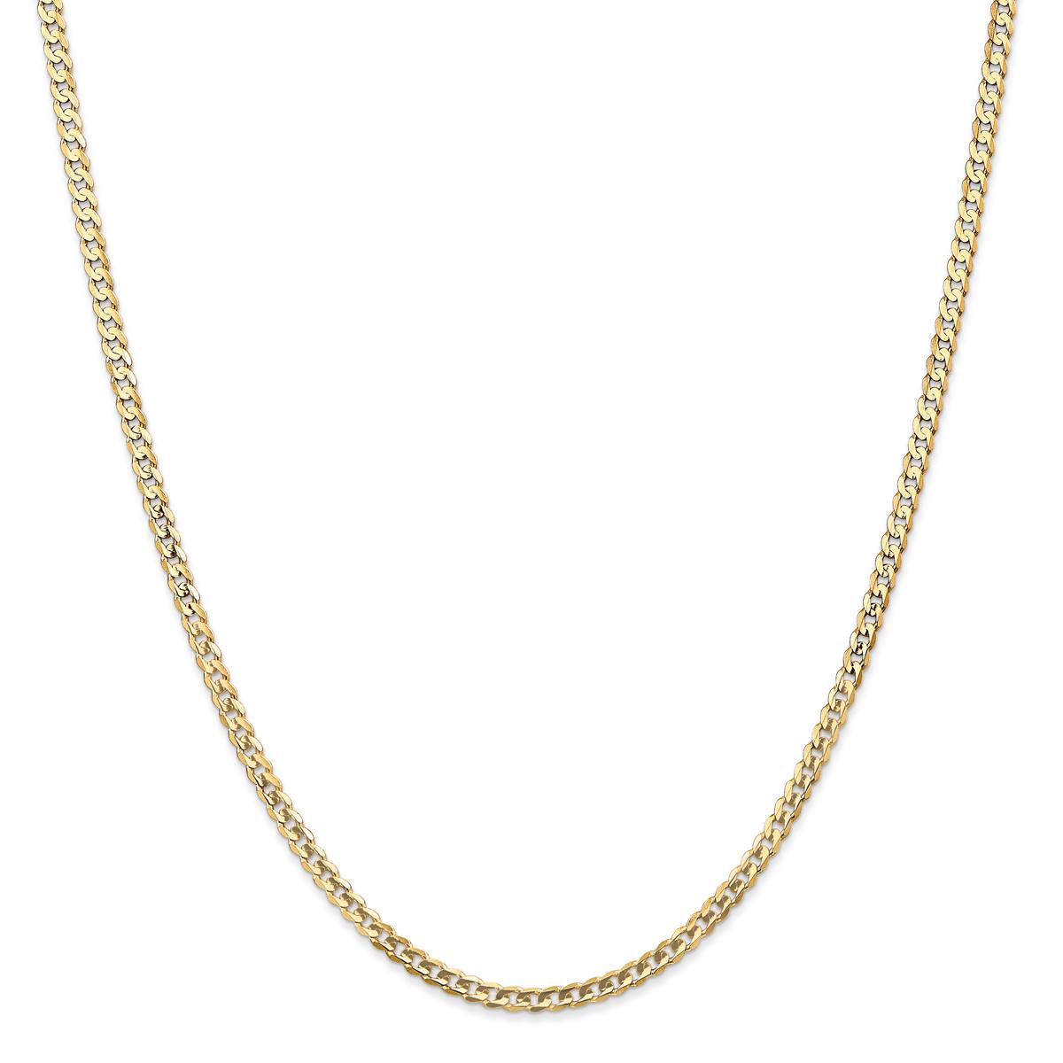 Click here for Gold Classics(tm) 3mm. 14kt. Open Concave Curb Cha... prices