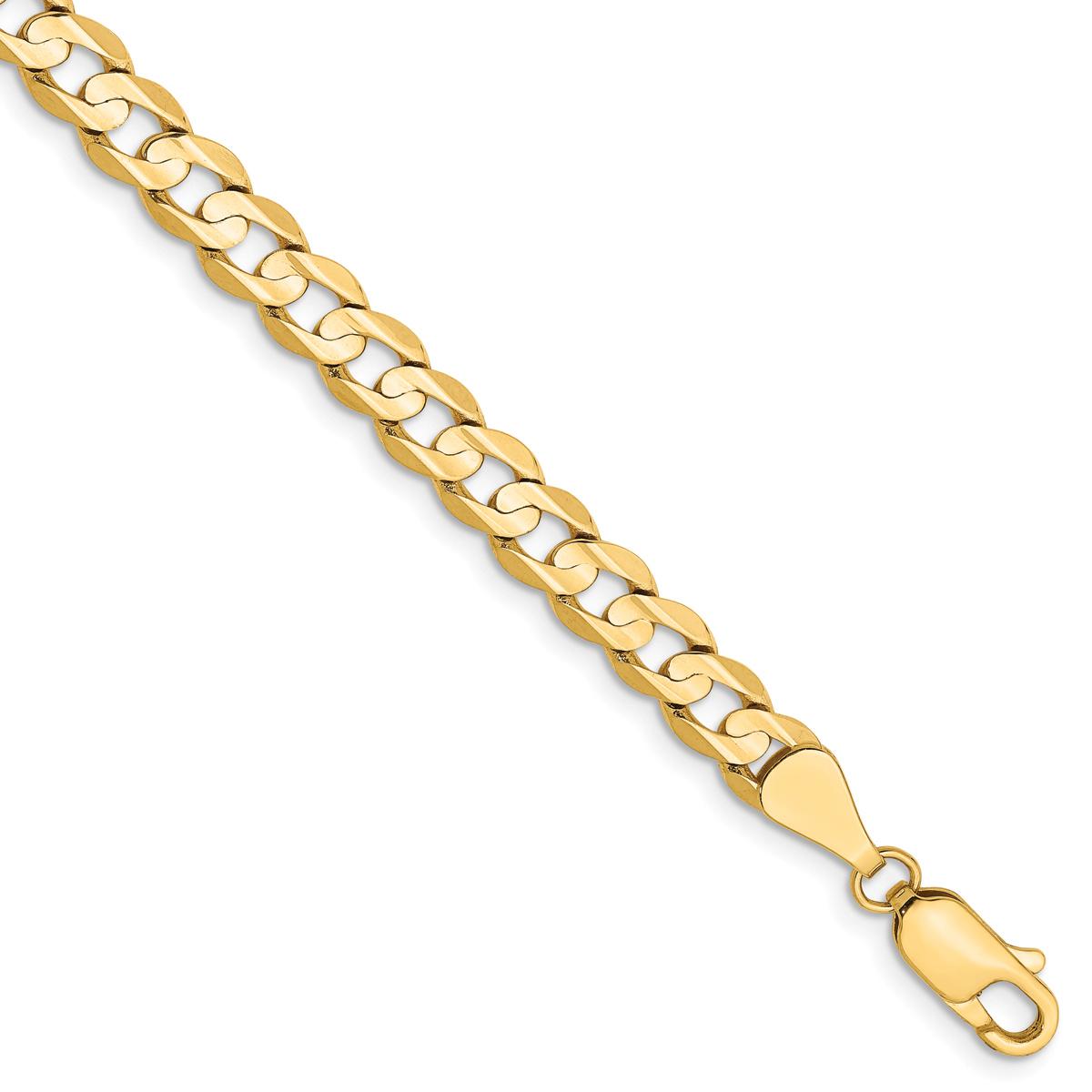 Click here for Gold Classics(tm) 5.25mm. 14kt. Open Concave Curb... prices