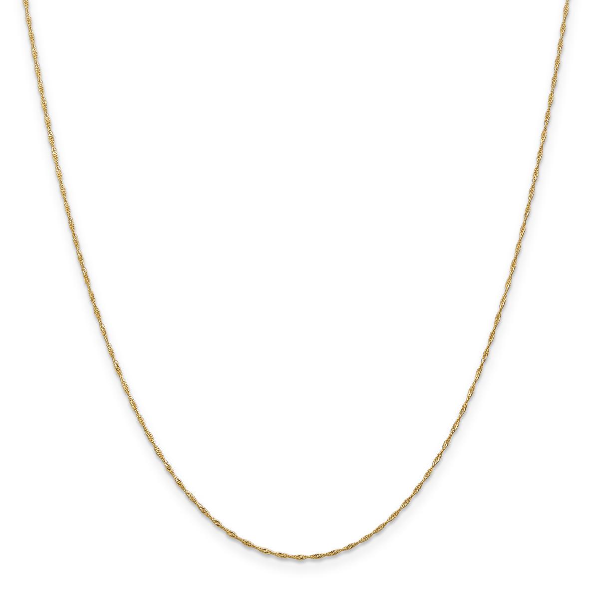 Click here for Unisex Gold Classics(tm) 1mm. 14kt. Singapore Chai... prices