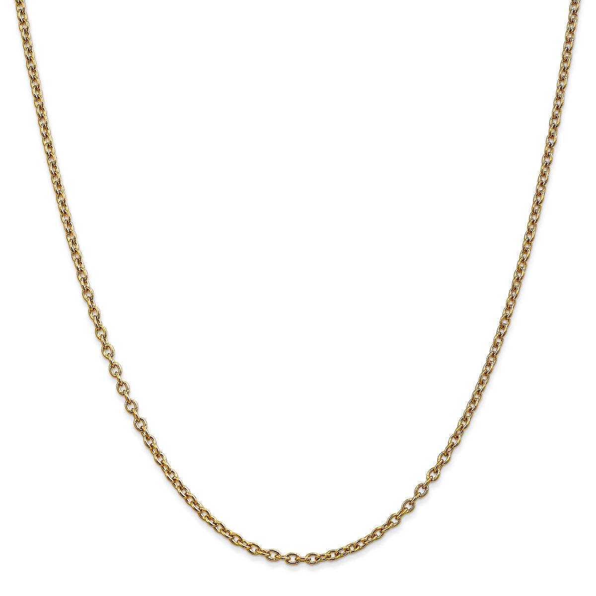 Click here for Gold Classics(tm) 2.4mm. 14kt. Gold Cable Chain Ne... prices