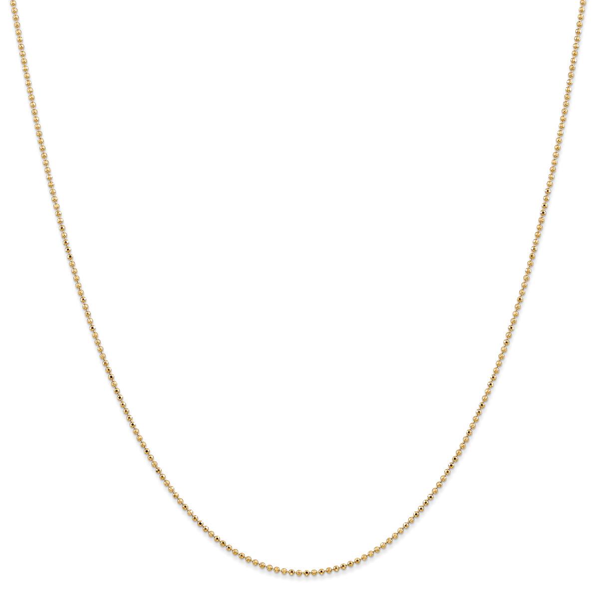 Click here for Gold Classics(tm) 1.2mm. Diamond Cut Beaded Chain... prices