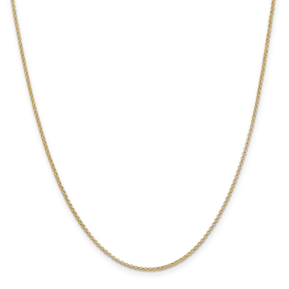 Click here for Gold Classics(tm) 1.55mm. 14kt. Gold Solid Rolo Ch... prices