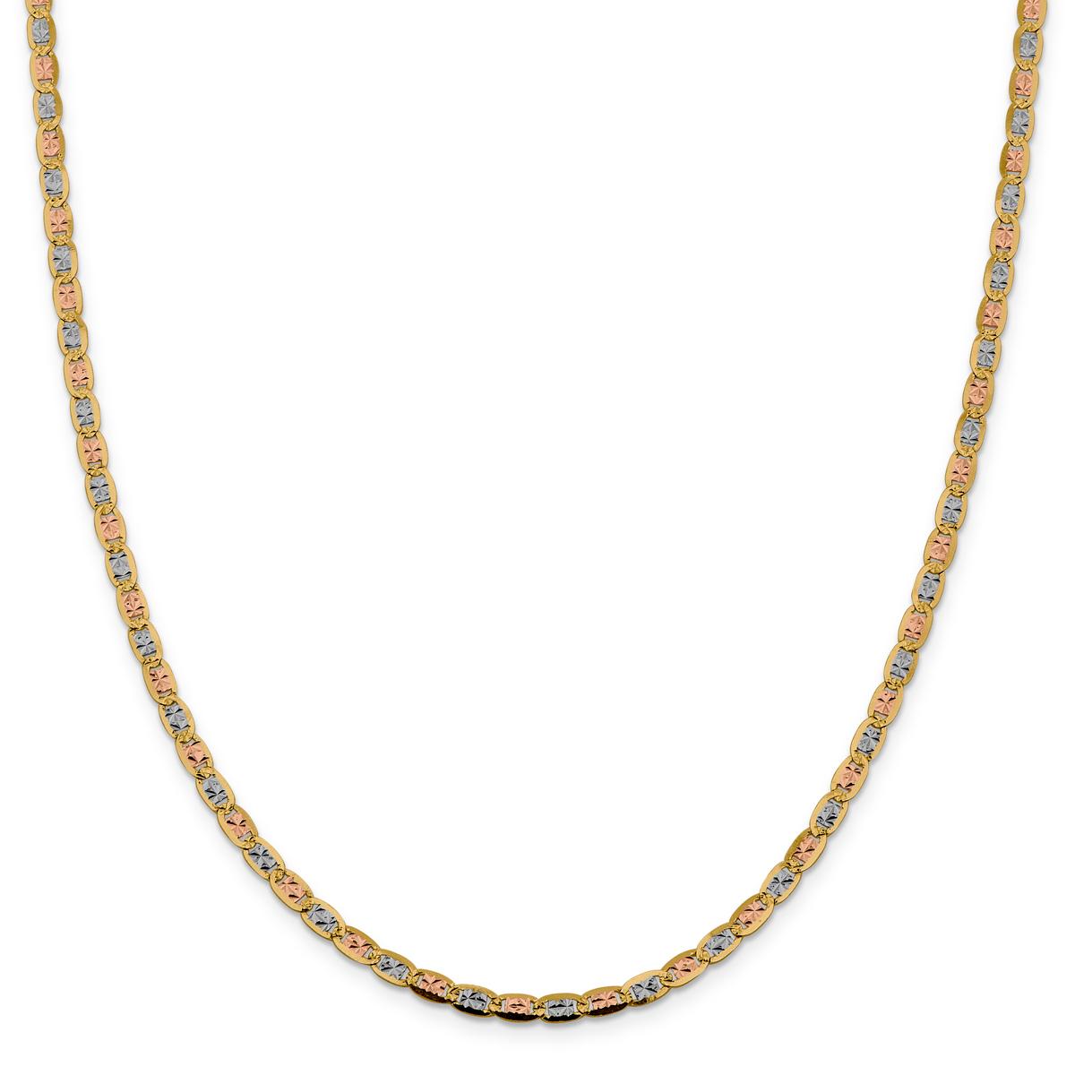 Click here for Unisex Gold Classics(tm) 3.8mm. 14kt. Tri-Color Va... prices