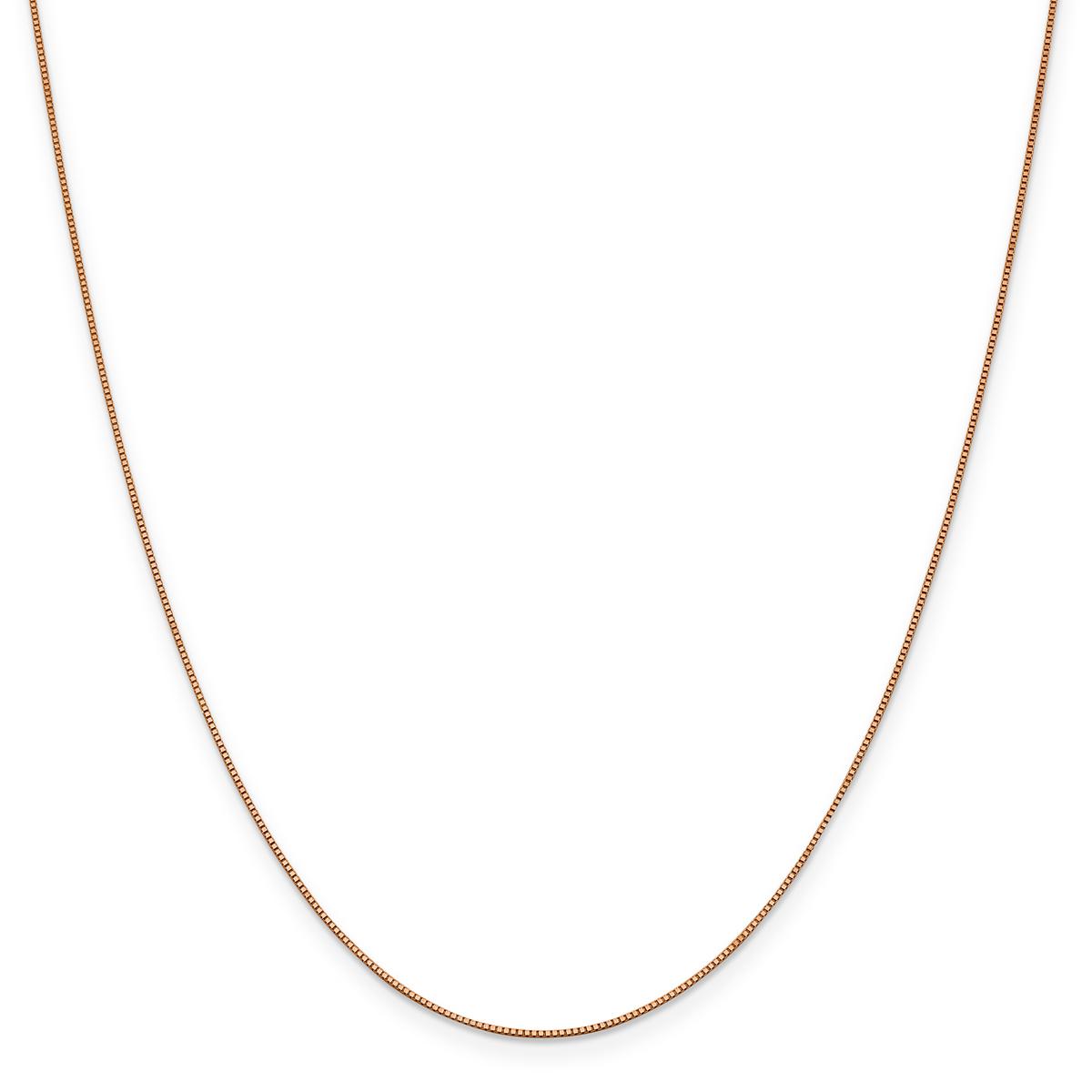 Click here for Gold Classics(tm) .70mm. Rose Gold Box Link Chain... prices