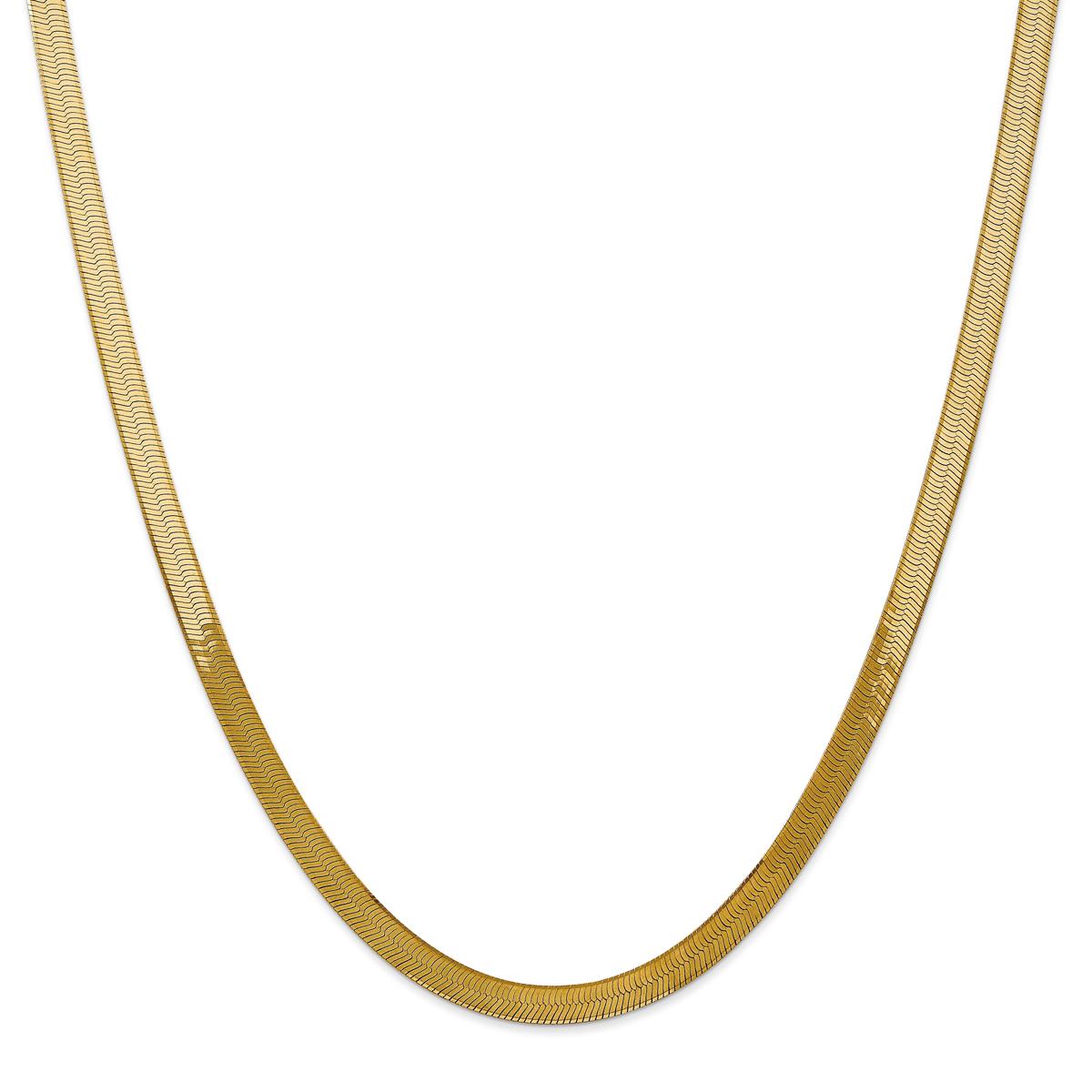 Bloomingdales Fine Collection Mens 14K Yellow Gold 5mm Herringbone Chain Necklace  18