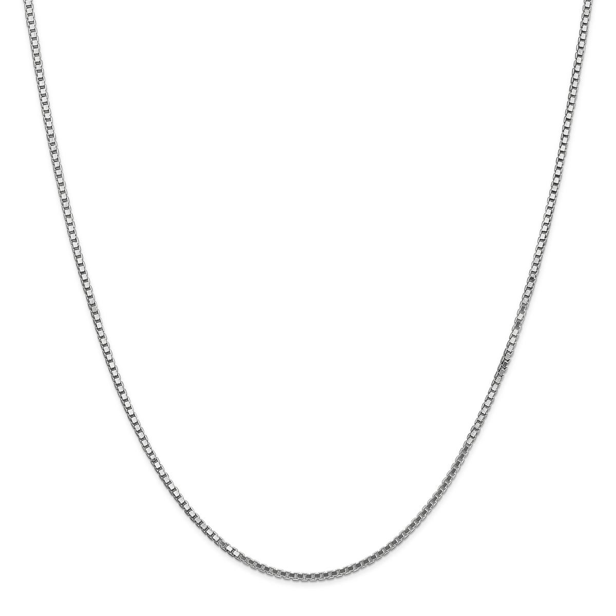 Click here for Gold Classics(tm) 1.50mm. 14kt. White Gold Box Cha... prices