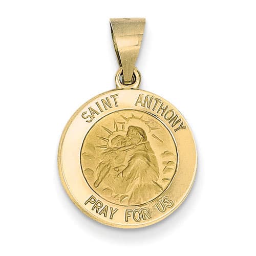 Click here for Unisex Gold Classics(tm) 14kt. Yellow Gold Saint A... prices