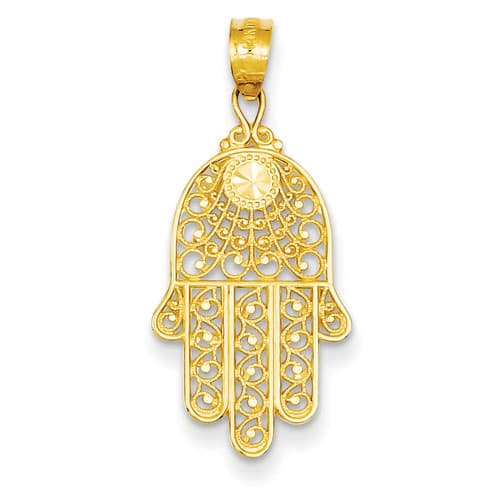 Click here for Gold Classics(tm) 14kt. Yellow Gold Hand of God Pe... prices
