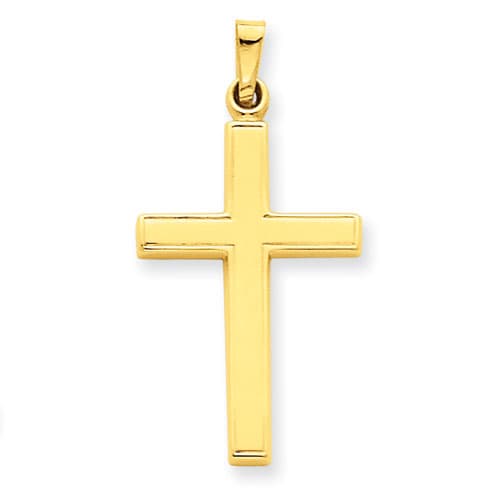 Click here for Gold Classics(tm) 14kt. Hollow Cross Pendant prices