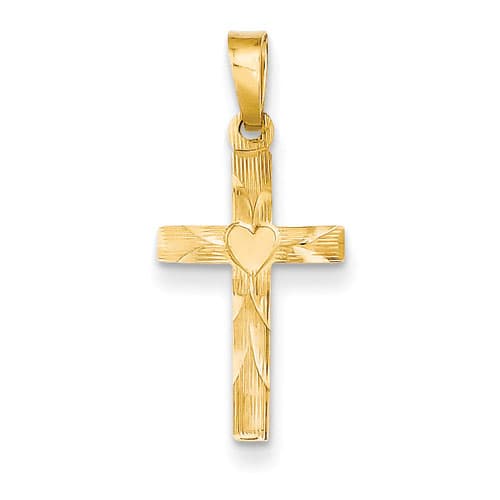 Click here for Gold Classics(tm) Yellow Gold Hollow Cross Charm prices