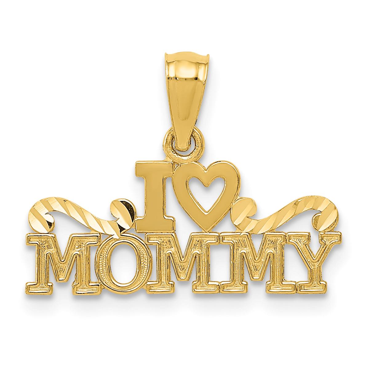 Click here for Gold Classics(tm) 14kt. I Heart Mommy Pendant prices