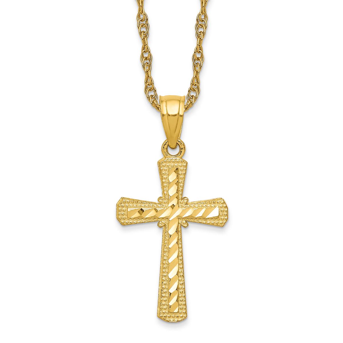 Click here for Gold Classics(tm) 10kt. Yellow Gold Cross Pendant... prices