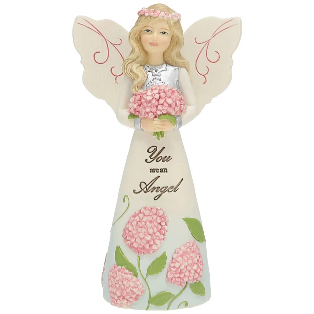 Click here for Pavilion Elements White Angel Holding Hydrangeas F... prices