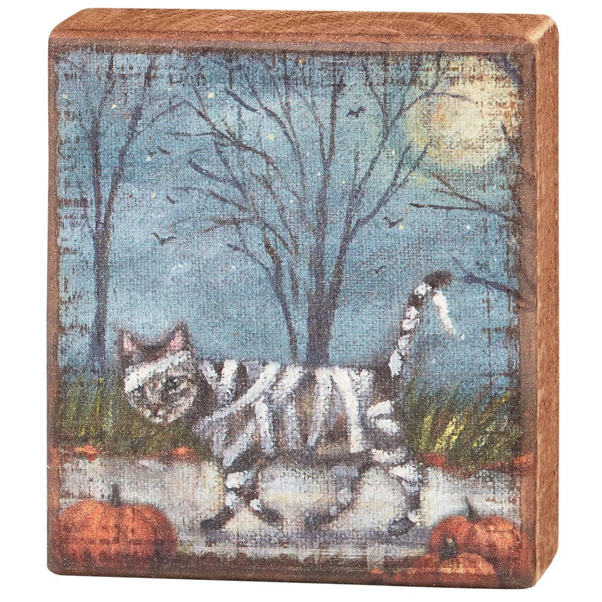 Click here for Primitives By Kathy Cat Mummy Block Sign prices