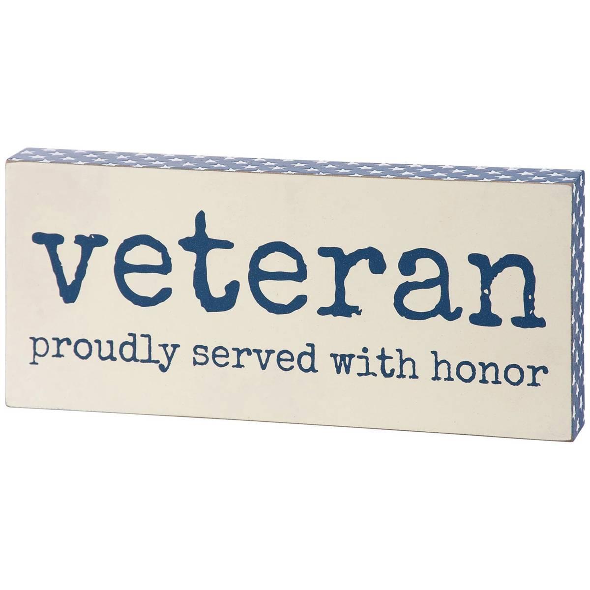 Click here for Primitives By Kathy Block Sign - Veteran prices