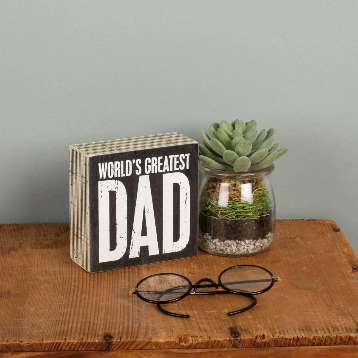 Click here for Greatest Dad Box Sign prices