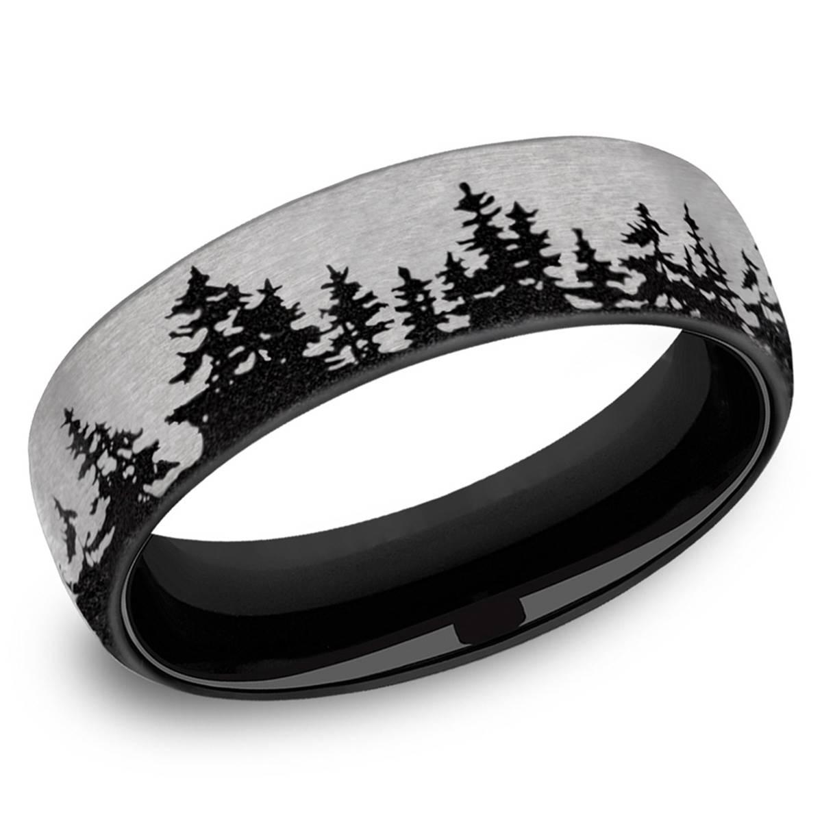 Click here for Mens Endless Affection(tm) 6.5mm Titanium Treeline... prices
