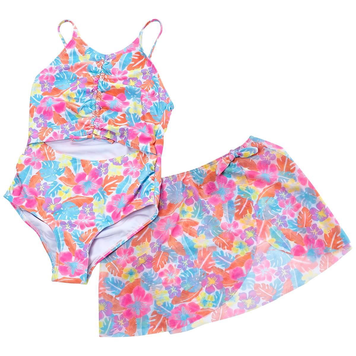 Click here for Girls (7-16) Kensie Girl Floral Cutout One Piece S... prices