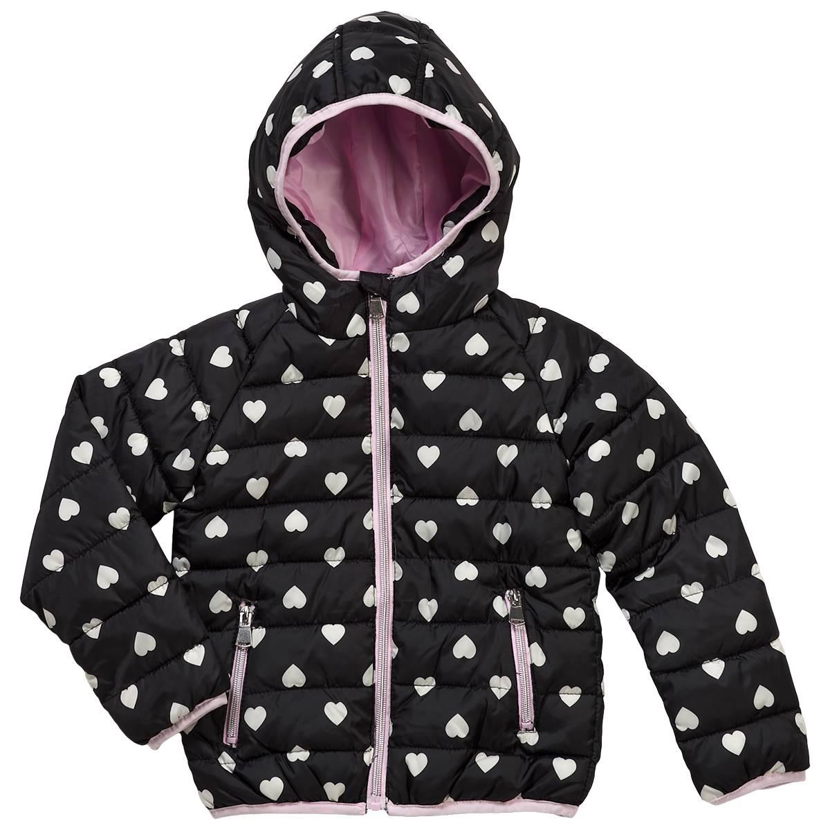 Click here for Girls (4-6x) Pink Platinum(R) Heart Hooded Lightwe... prices