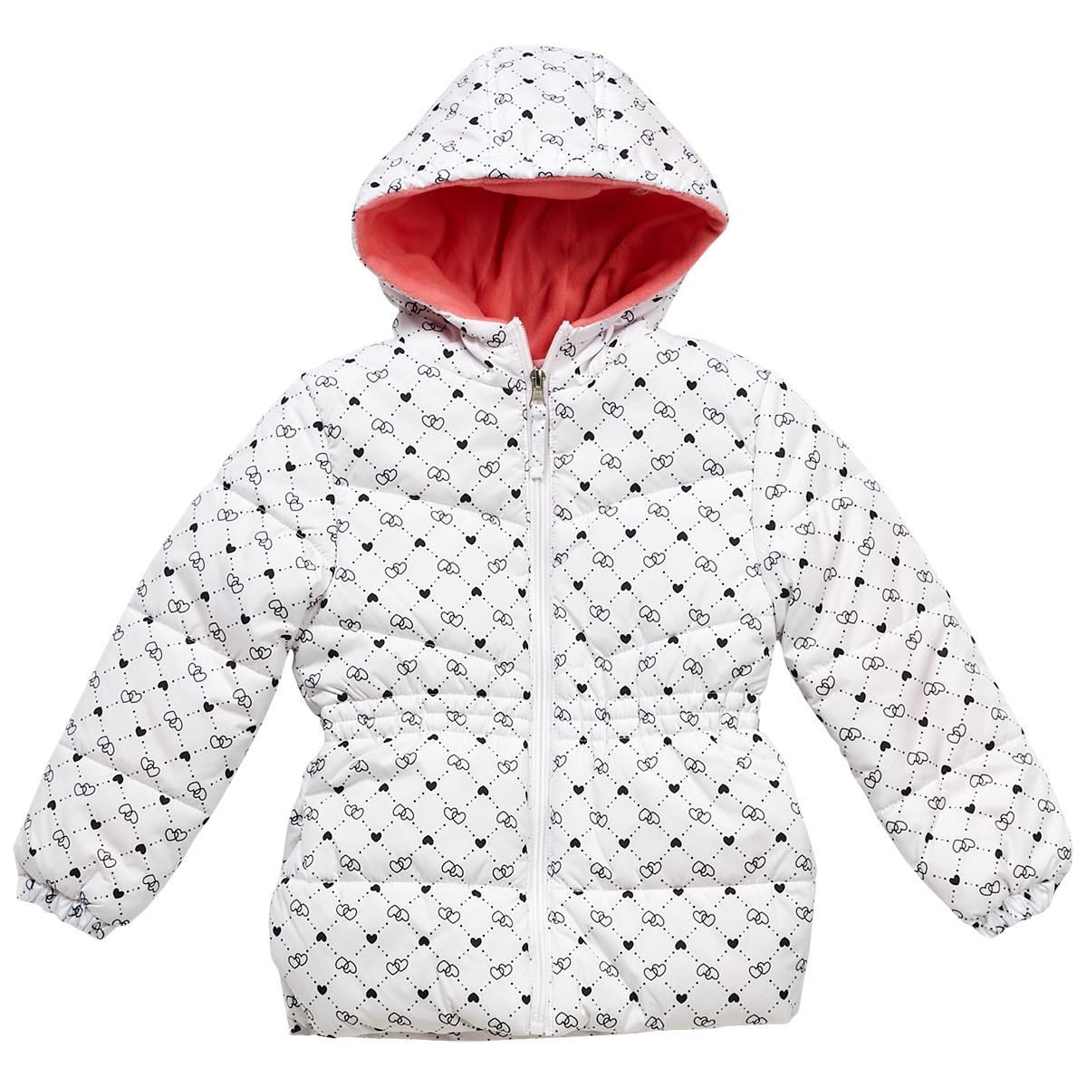 Click here for Toddler Girl Pink Platinum(R) Diamond Heart Puffer... prices