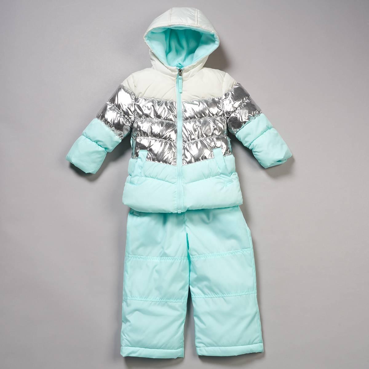 Click here for Toddler Girl Pink Platinum(R) Color Block Snowsuit prices