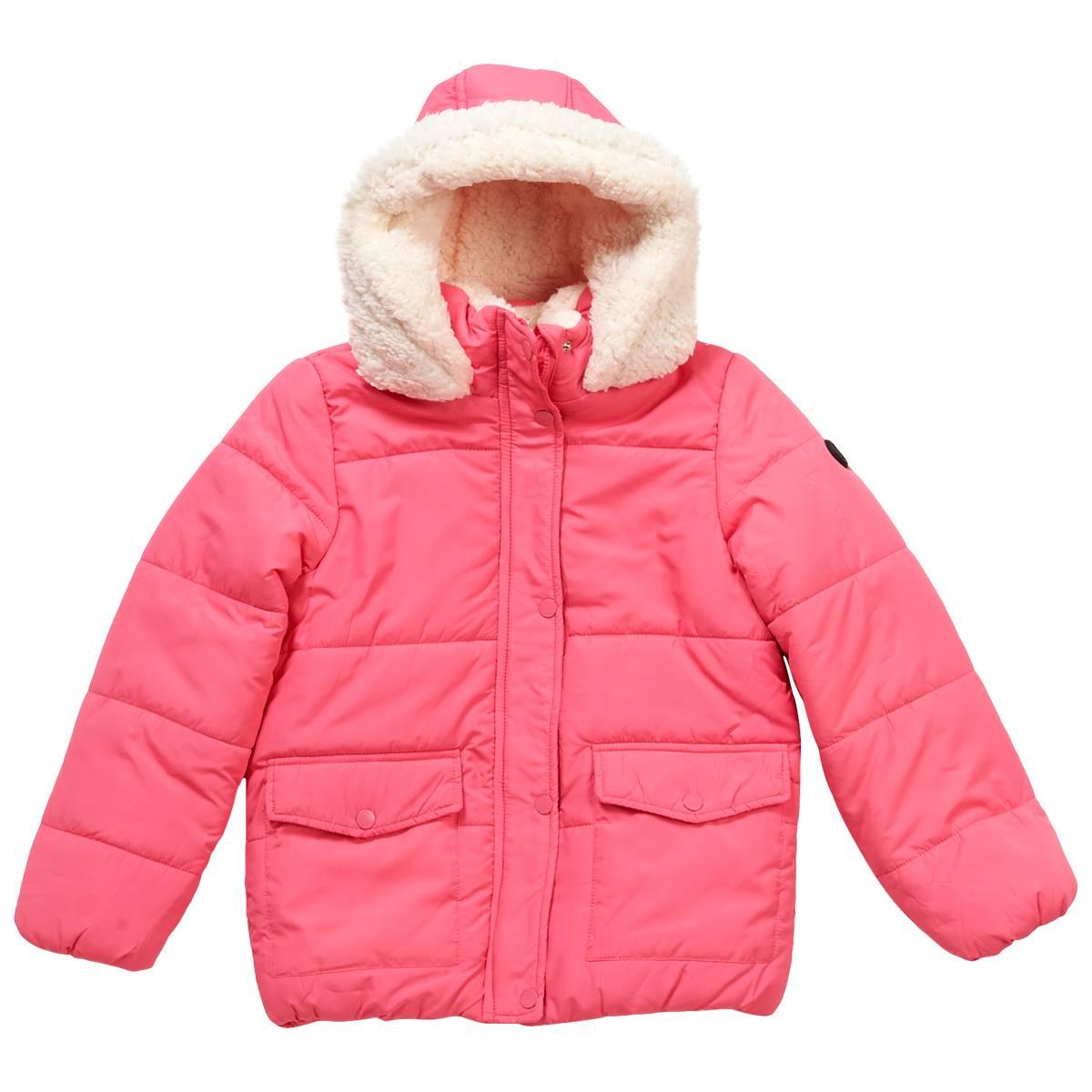 Click here for Girls (7-16) Kensie Girl Solid Sherpa Hooded Puffe... prices