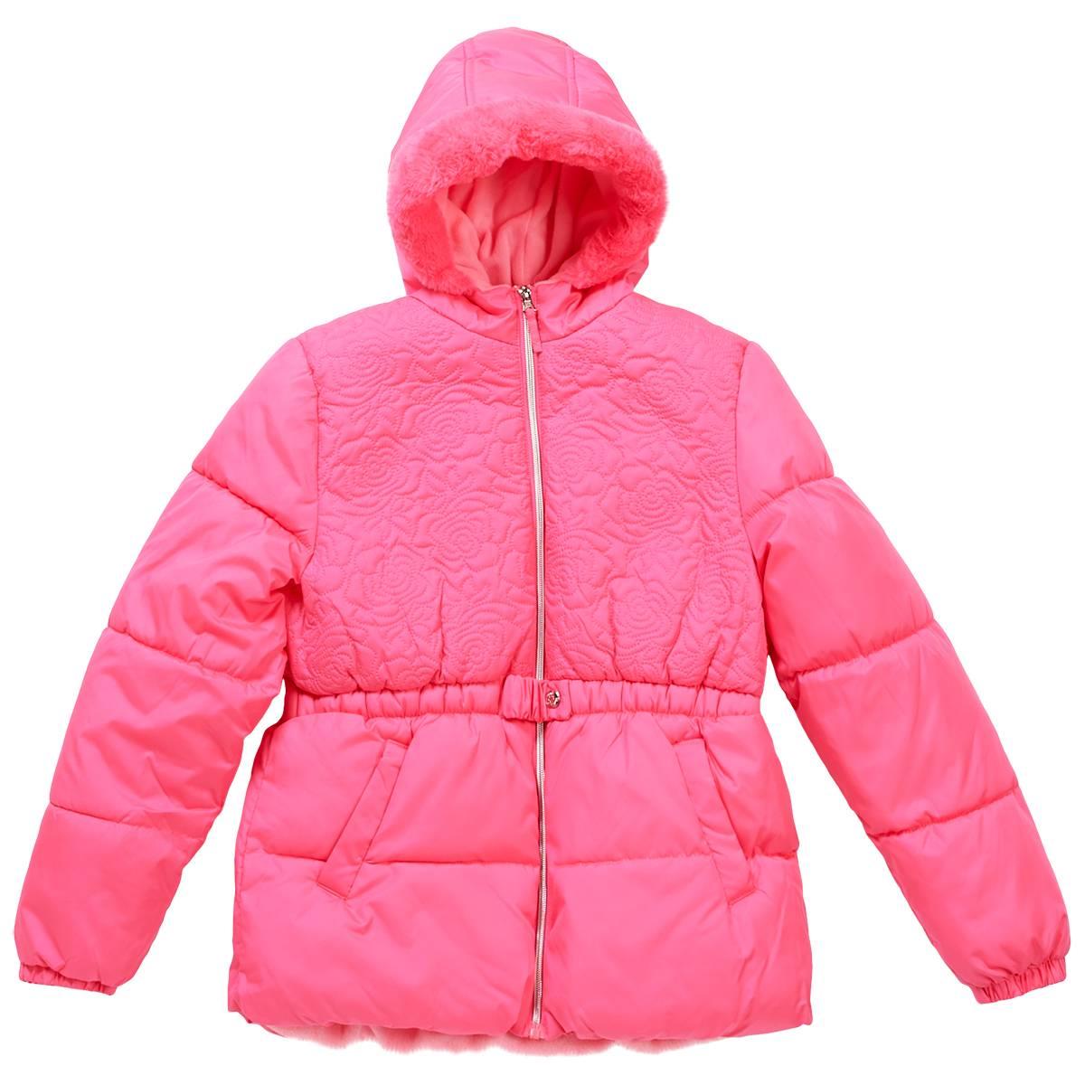 Click here for Girls (7-16) Pink Platinum(R) Rose Stamp Puffer Ja... prices