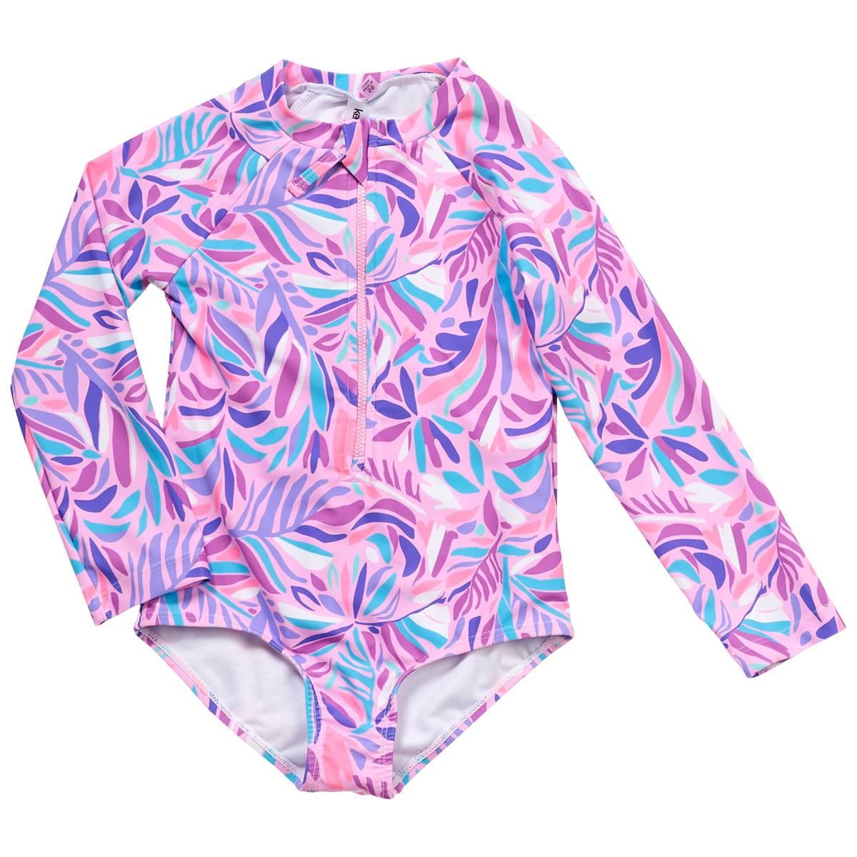 Click here for Girls (4-6x) Kensie Girl Leaf Rashguard One Piece... prices