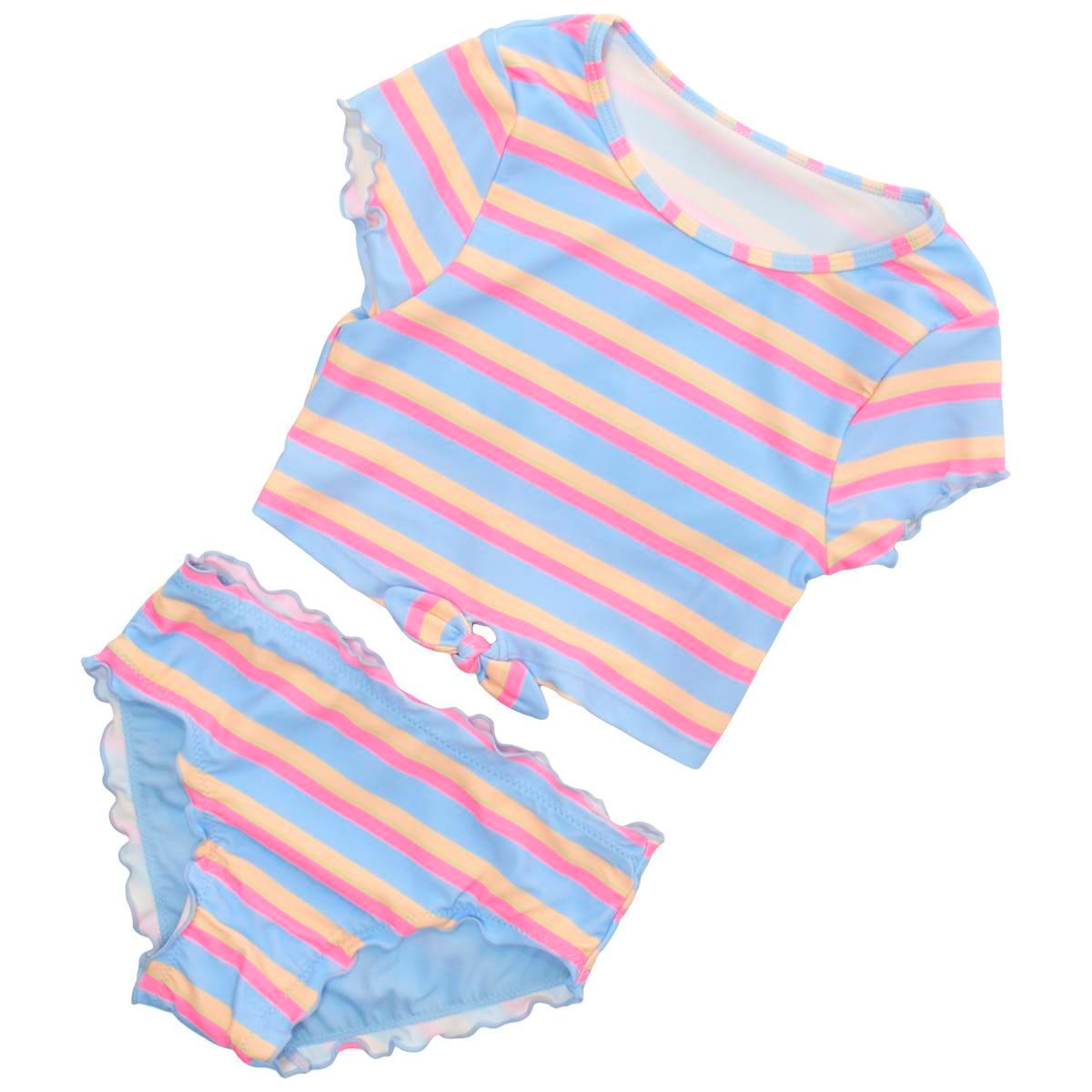Click here for Girls (7-16) Angel Beach Stripe Tie Front Top & Bi... prices