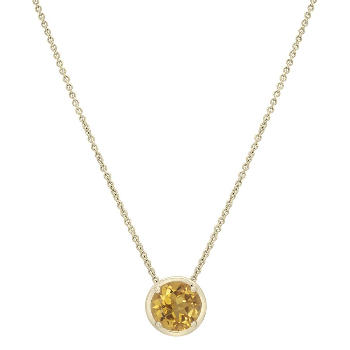 Click here for Gold-Plated Citrine Center Stone Pendant Necklace prices