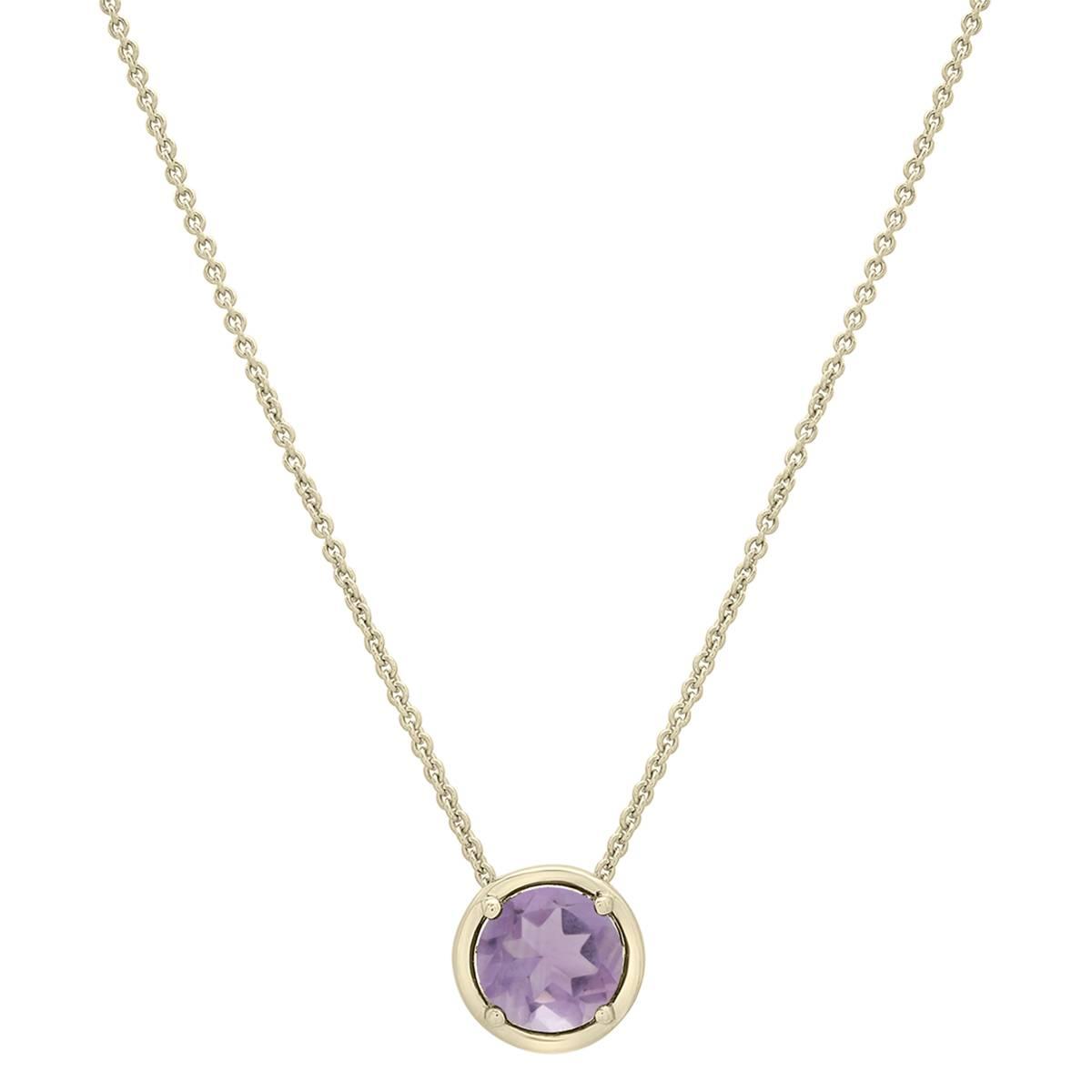Click here for Gold-Plated Amethyst Center Stone Pendant Necklace prices