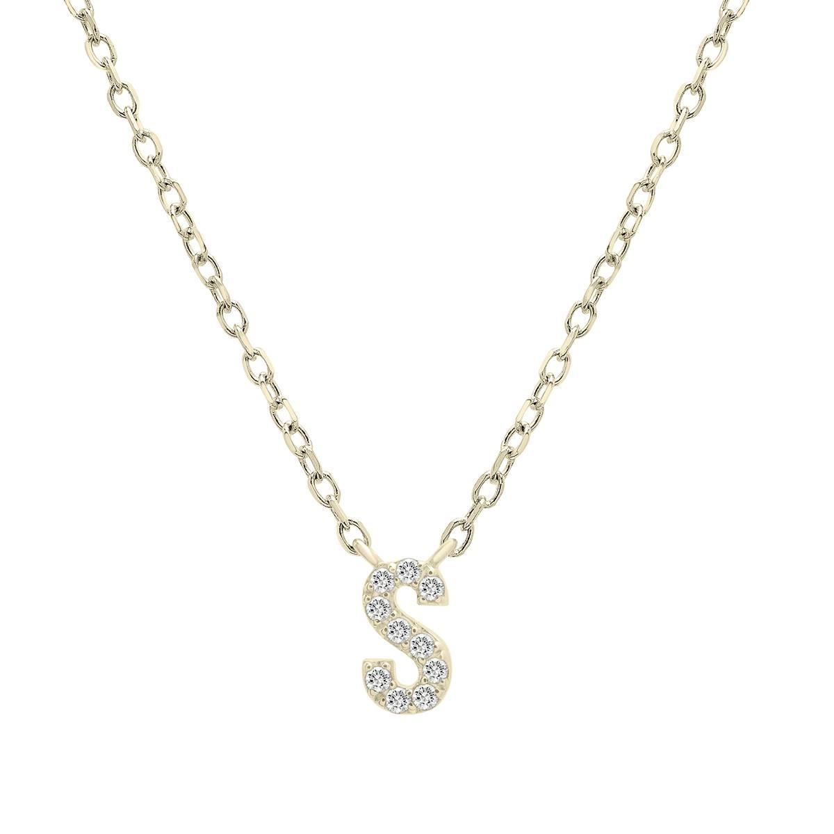 Click here for Diamond Classics(tm) 1/20ctw. Diamond Initial S Ne... prices