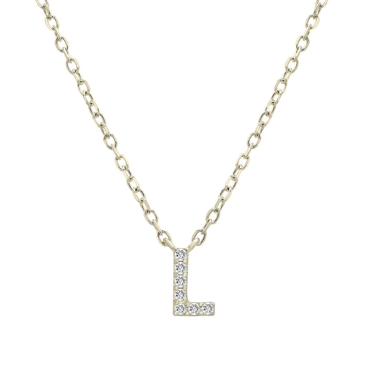Click here for Diamond Classics(tm) 1/20ctw. Diamond Initial L Ne... prices