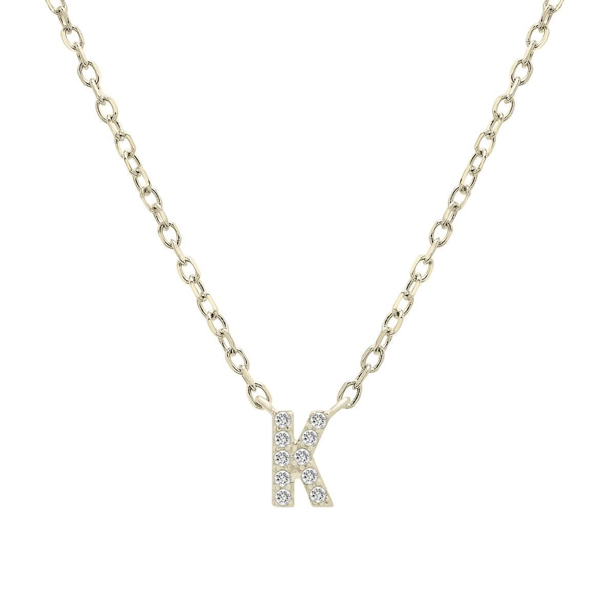 Click here for Diamond Classics(tm) 1/20ctw. Diamond Initial K Ne... prices