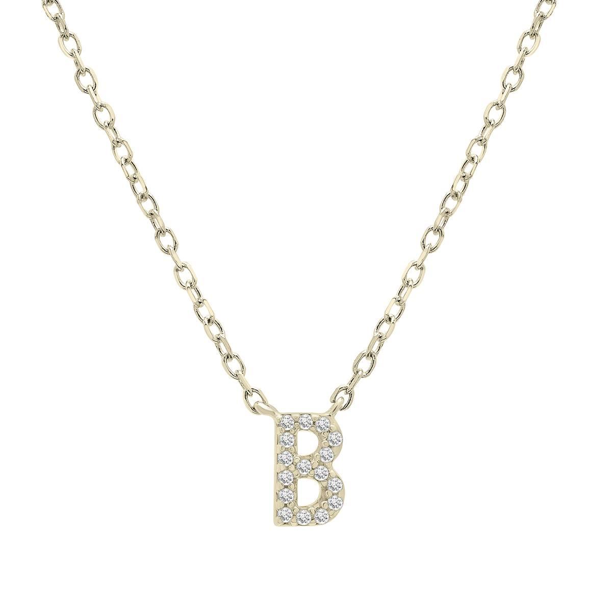Click here for Diamond Classics(tm) 1/20ctw. Diamond Initial B Ne... prices