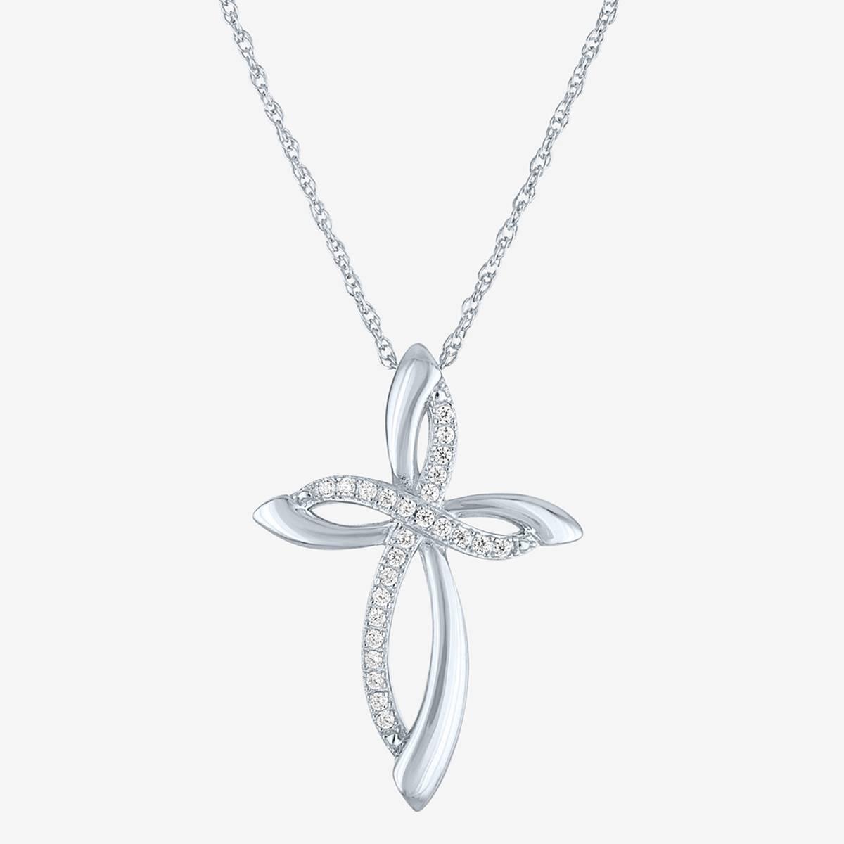 Click here for Nova Star(R) Sterling Silver Lab Grown Diamond Cro... prices