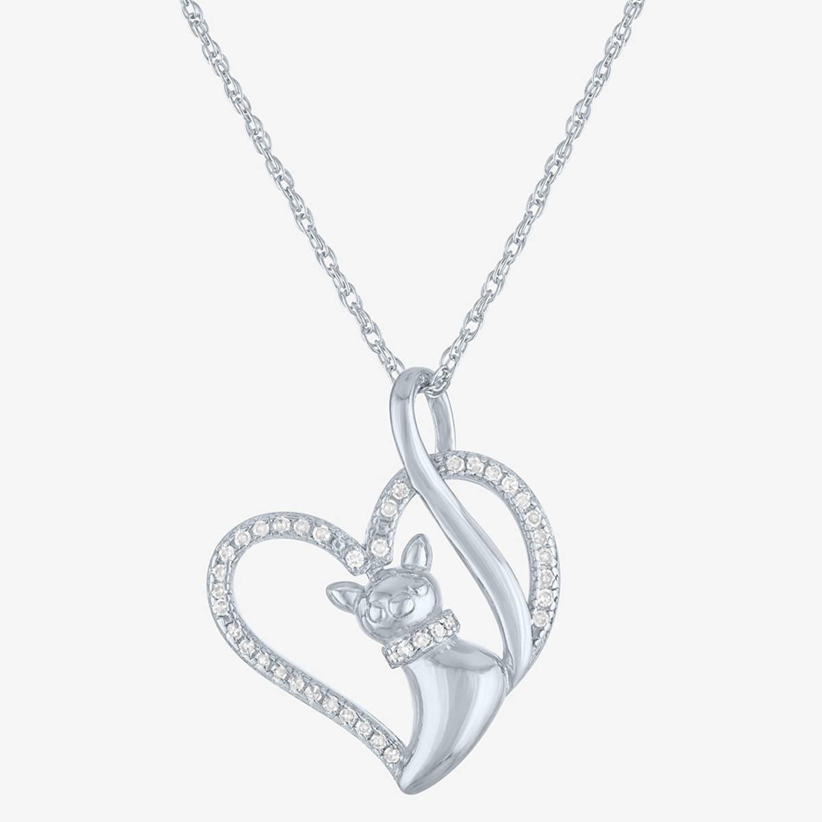 Click here for Nova Star(R) Sterling Silver Lab-Grown Diamond Cat... prices