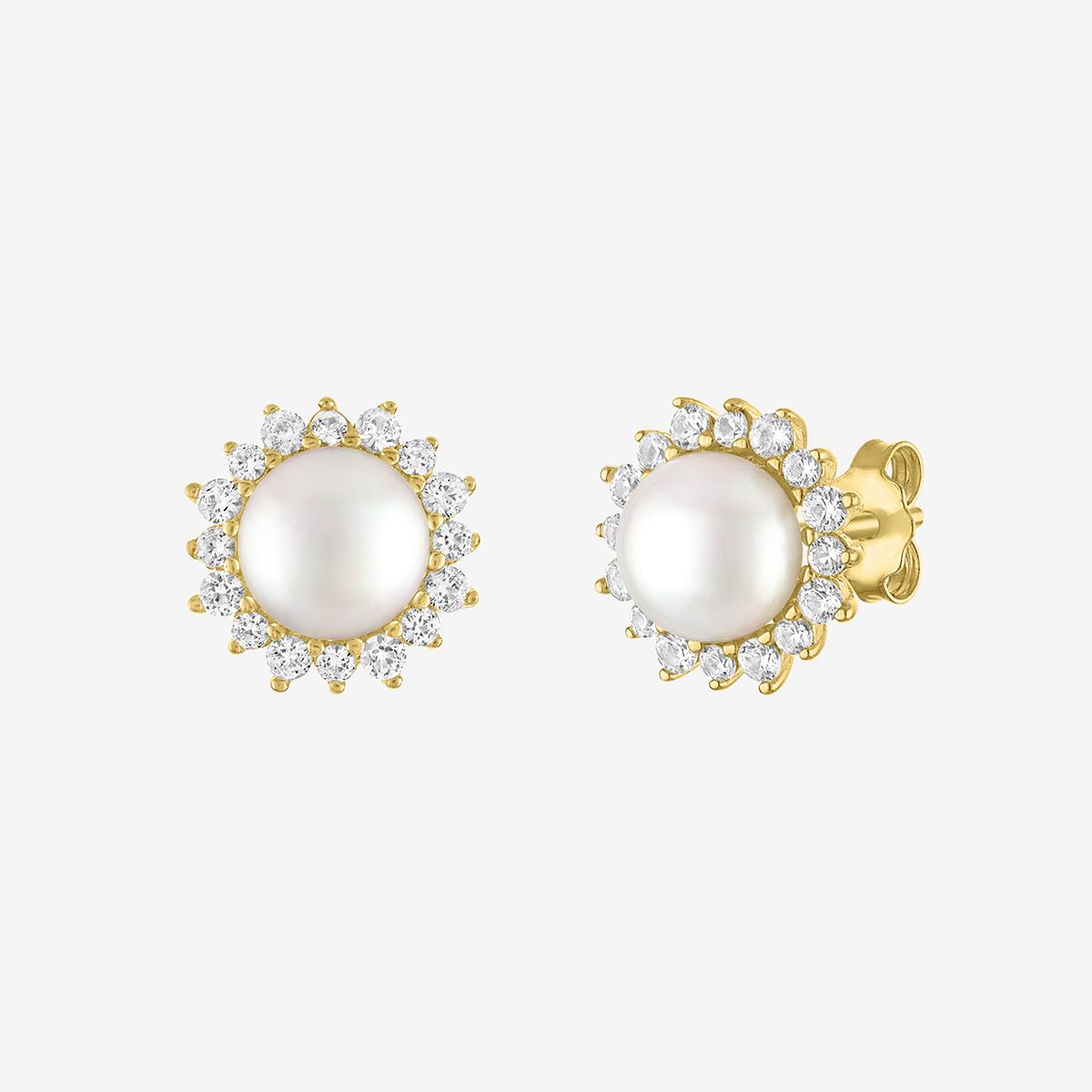 Click here for Gemstone Classics(tm) Gold Over Silver Pearl Halo... prices