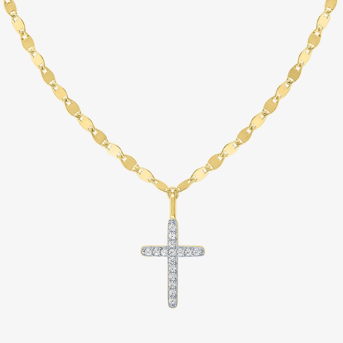 Click here for Nova Star(R) 1/10ctw. Lab Grown Diamond Cross Neck... prices