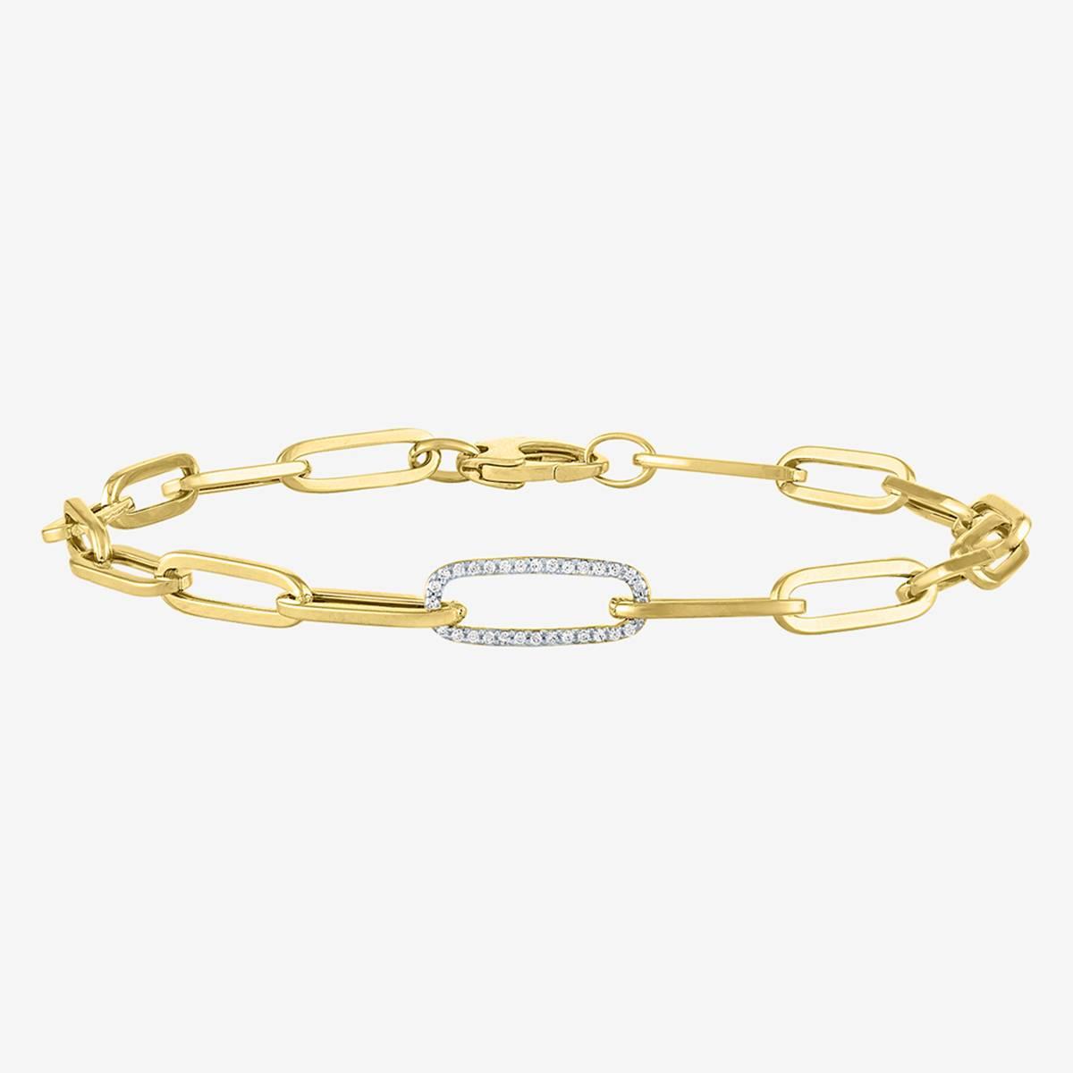 Click here for Nova Star(R) Lab Grown Diamond Paperclip Chain Bra... prices