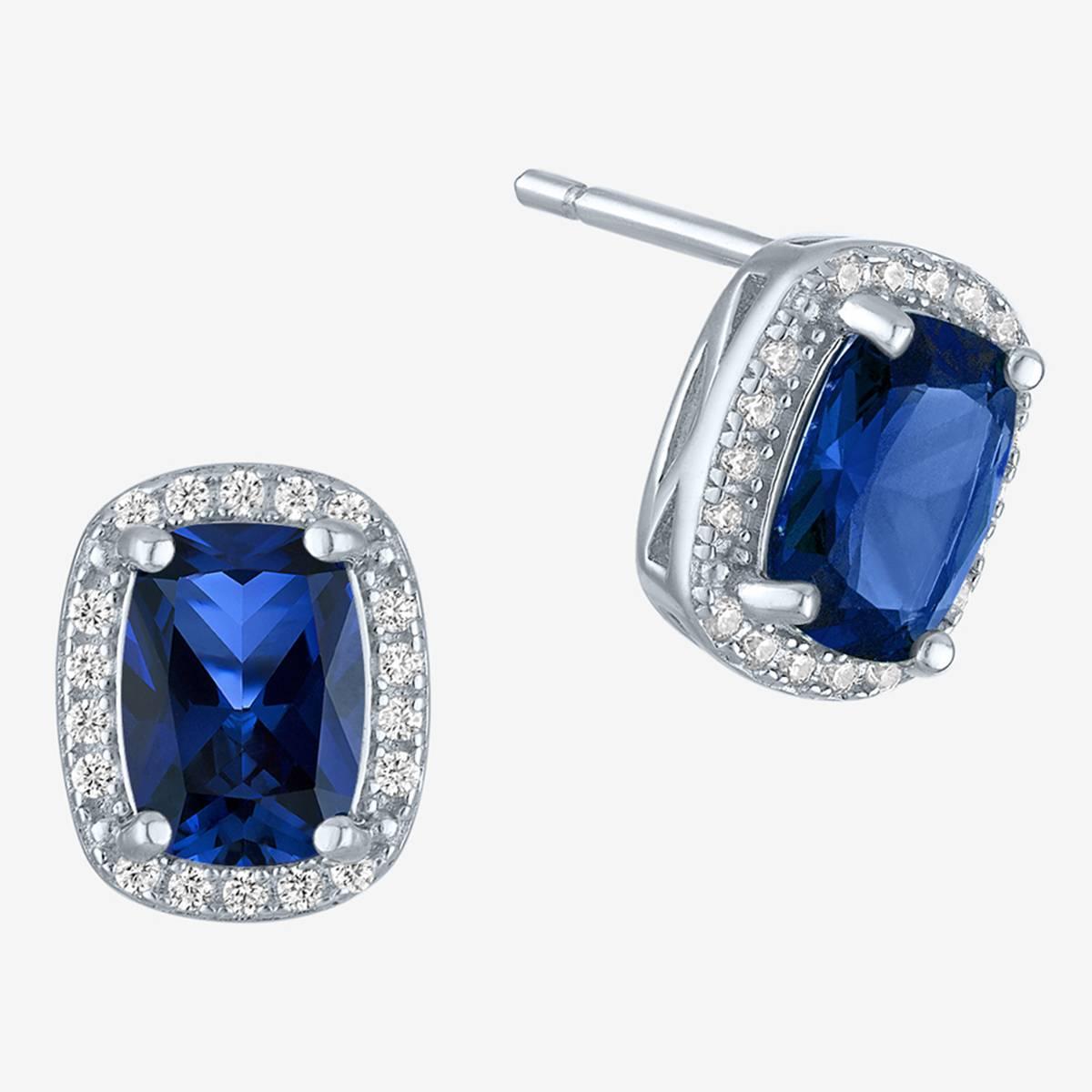 Click here for Nova Star(R) Lab Grown Blue Sapphire & Diamond Stu... prices