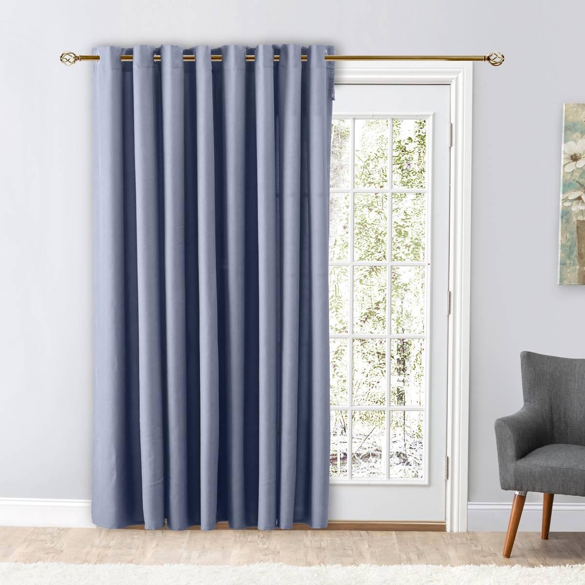 Glasgow Grommet Patio Panel w/Wand - Pomegranate