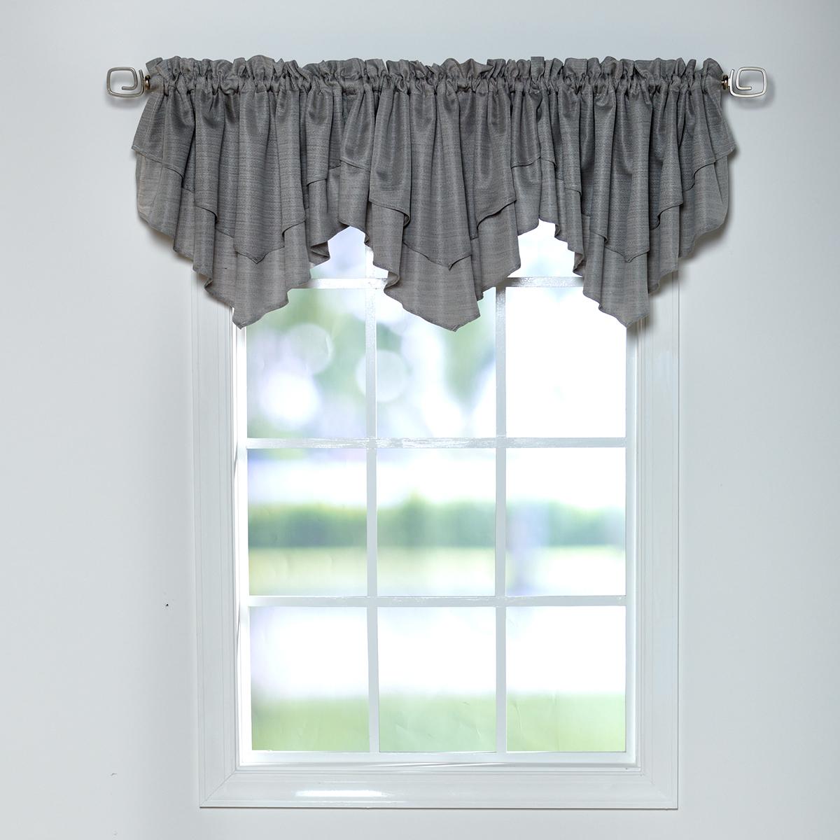 Click here for Clarendon Textured Woven Ascot-Valance - 54x17 prices