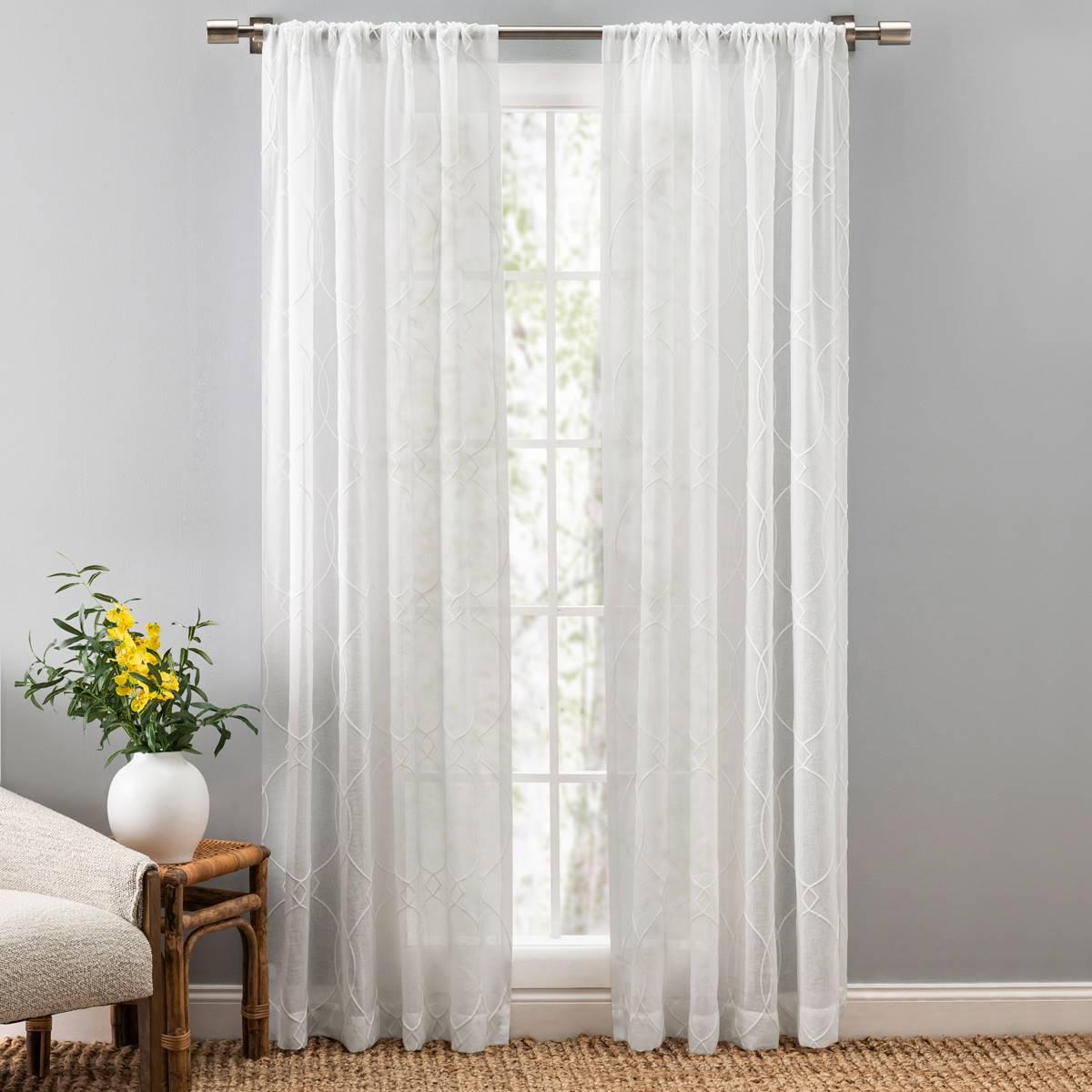 Click here for Haley Embroidered Sheer Curtain Panel prices