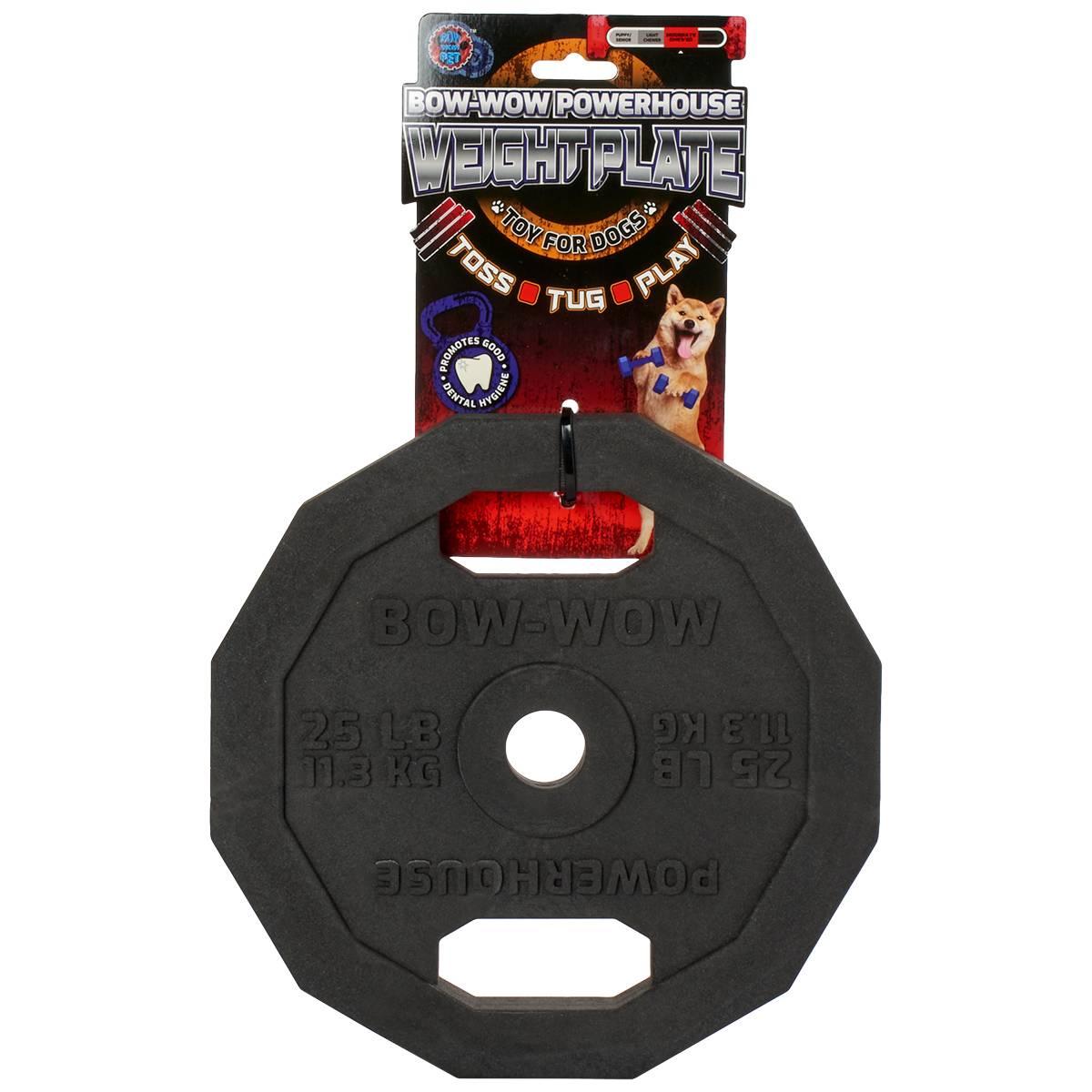 Click here for 12in. Bow Wow Weight Plate Dog Toy prices