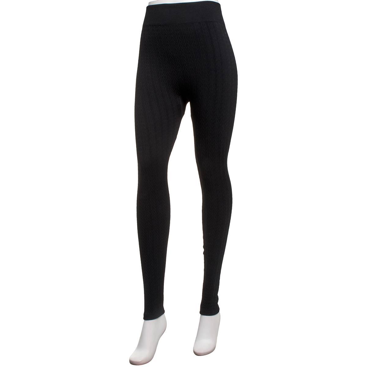 Click here for Womens Runway Ready Cable Knit Fleece Lined Leggin... prices